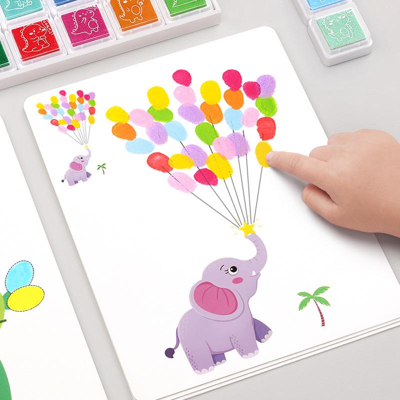 Washable Finger Paint Kit For kids With Album Early Educatio - TikTok ...