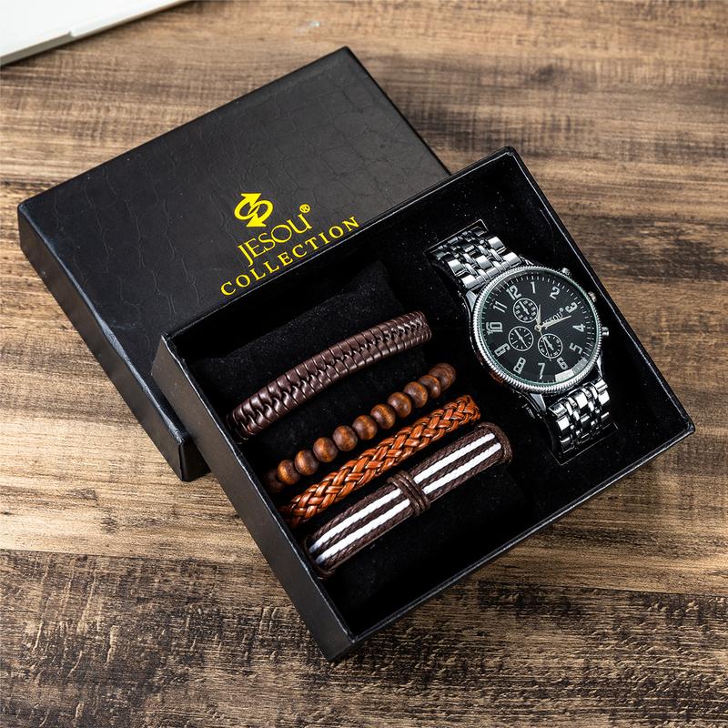 JESOU COLLECTIONS - MEN'S WATCH/BRACELET GIFT SET GOOD FOR BIRTHDAY ...