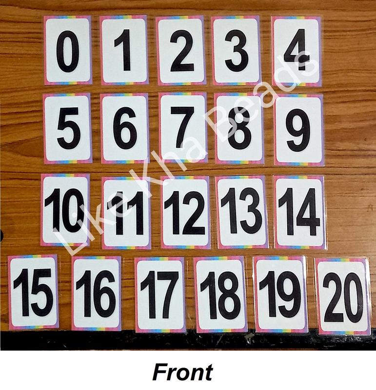 Laminated Flash cards numbers 1 to 20 with Math Symbols | 30 - TikTok ...
