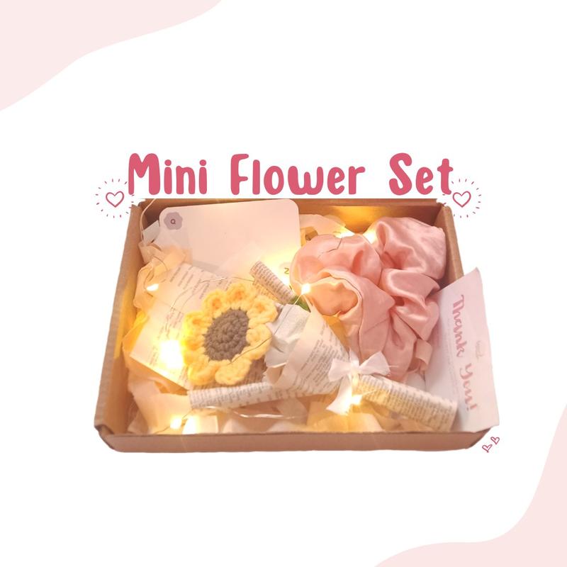Mini Crochet Flower Set (Flower Bouquet w/ Box, Letter Card, - TikTok ...