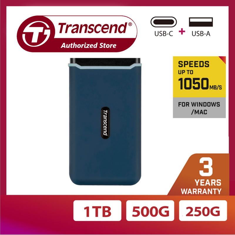 Transcend Portable SSD 250G/500G/1TB ESD370C External - TikTok Shop ...