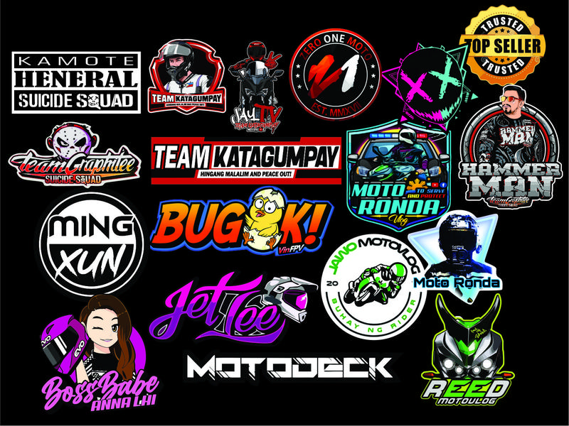 MOTOVLOG PH KWADROS STICKERS TEAM KATAGUMPAY KAMOTE HENERAL HAMMER ...