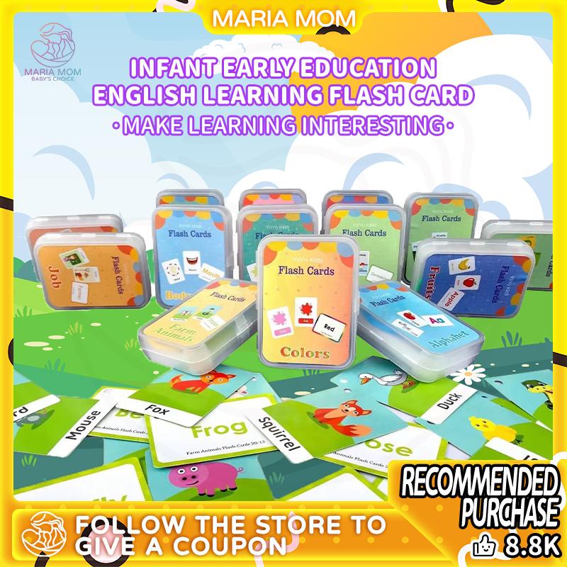 Flash Cards Baby Learning Card Family Preschool Education Learn ...