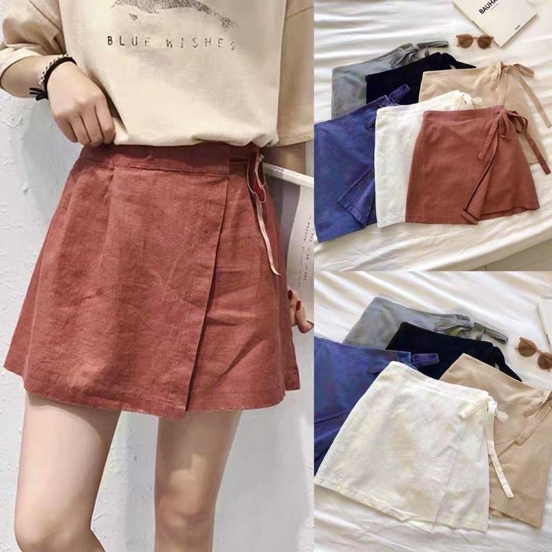 Fashion Skort Palda Shorts |Cotton Linen Korean fashion High - TikTok ...