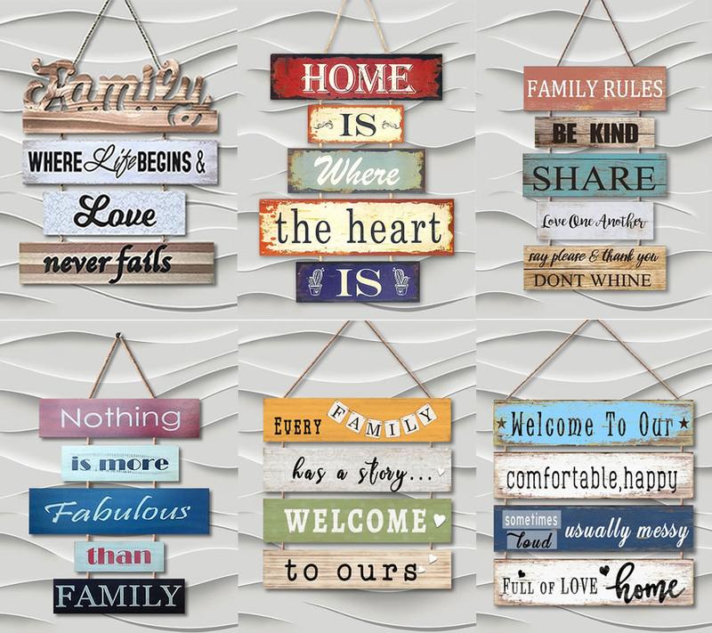 Family and Home MDF Planks Hanging Decor Board Wood Wall Decor - TikTok ...