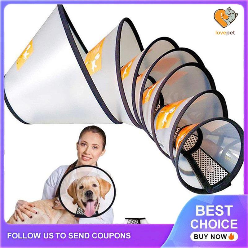 Pet Elizabeth Cone E-Collar Circle Pet Head Cover Bite Anti Cat ...