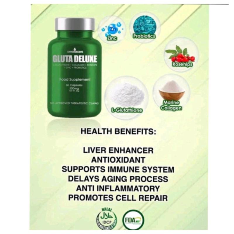 Organic Synergreen Skin Gluta Deluxe Collagen Capsules for Skin ...