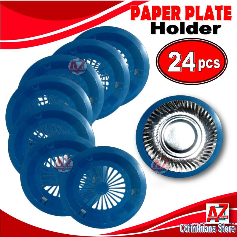Paper Plate Holder reusable (24 pcs ) Plates Party Eco-friendly ...