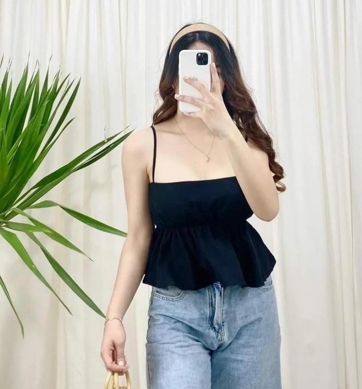 Summer Fashion Spaghetti String Bubble Lattice Top Tanks - TikTok Shop ...