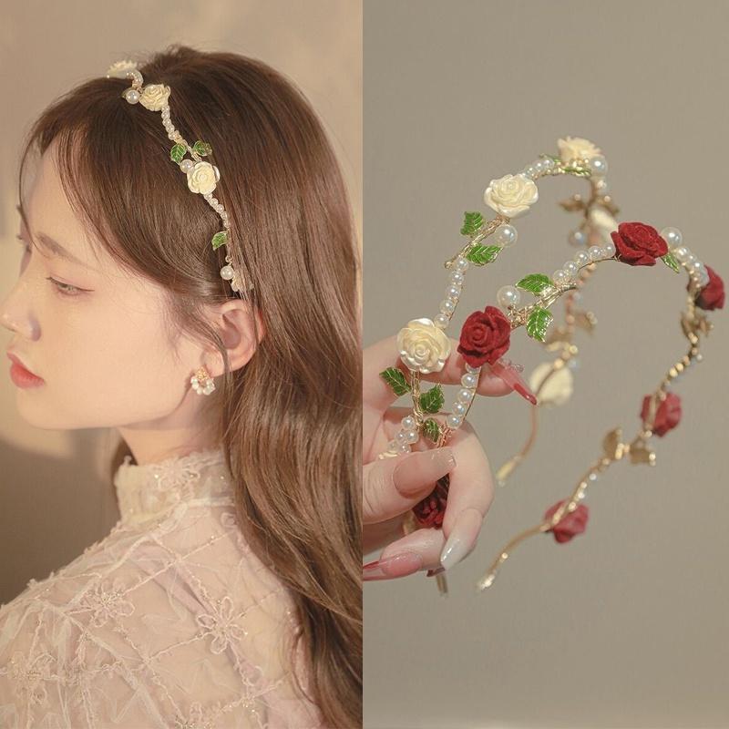 Ikat rambut mawar Korea untuk wanita, ikat kepala bunga yang - TikTok ...