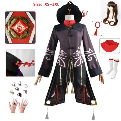 Game Genshin Impact Hu Tao Cosplay Costume Uniform Deluxe Suits Dress ...
