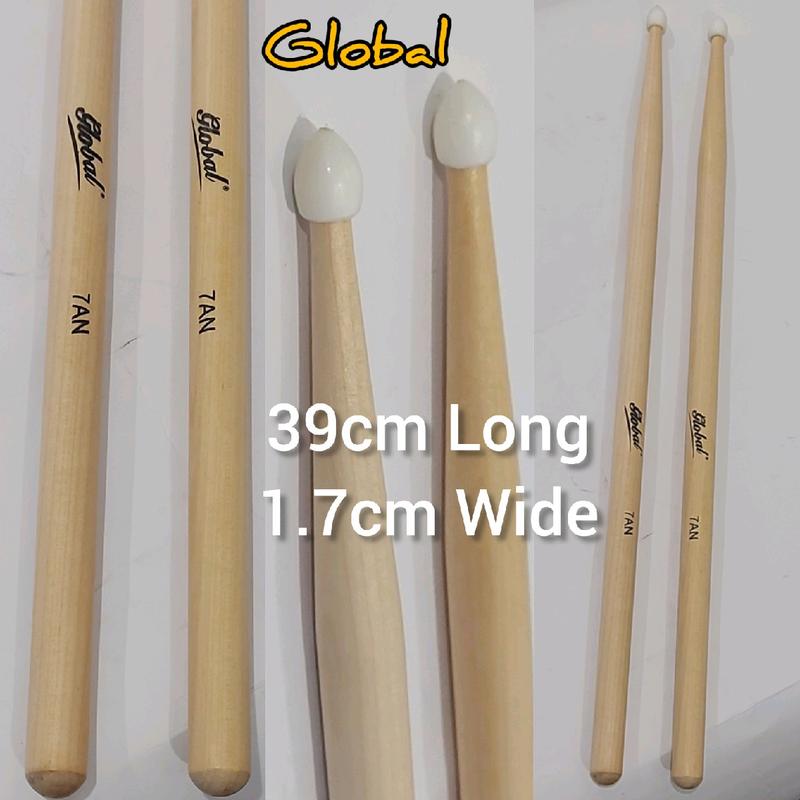 Global Drum Stick 5AN & 7AN Nylon Tip & 7A Wood Tip - TikTok Shop ...