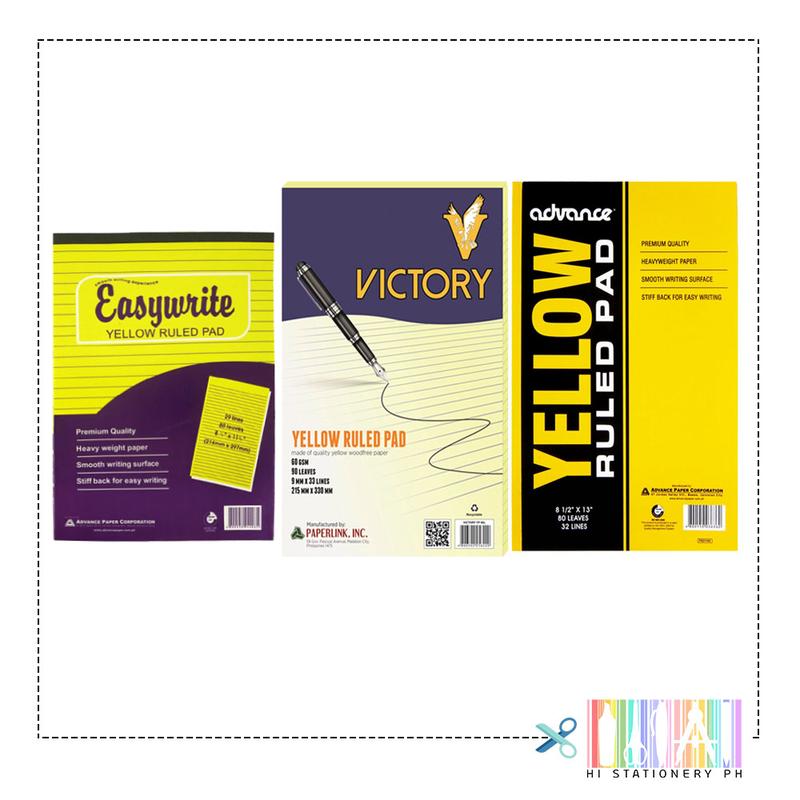 Yellow Ruled Pad Yellow Pad 80Leaves 90Leaves Long Short Office ...