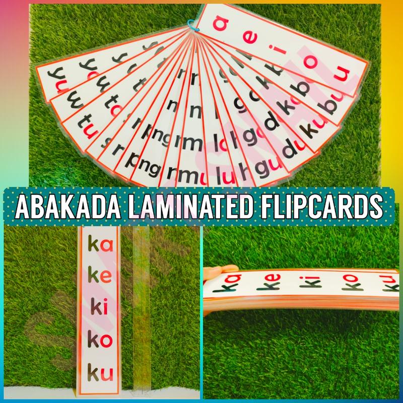 ABAKADA Laminated Flip cards with ring Learning Early Educational ...