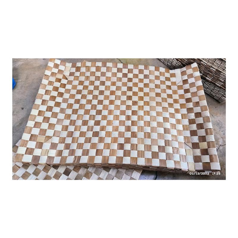 Native Placemat Buri Tableware Coasters Rectangular 18x12 Checkered ...