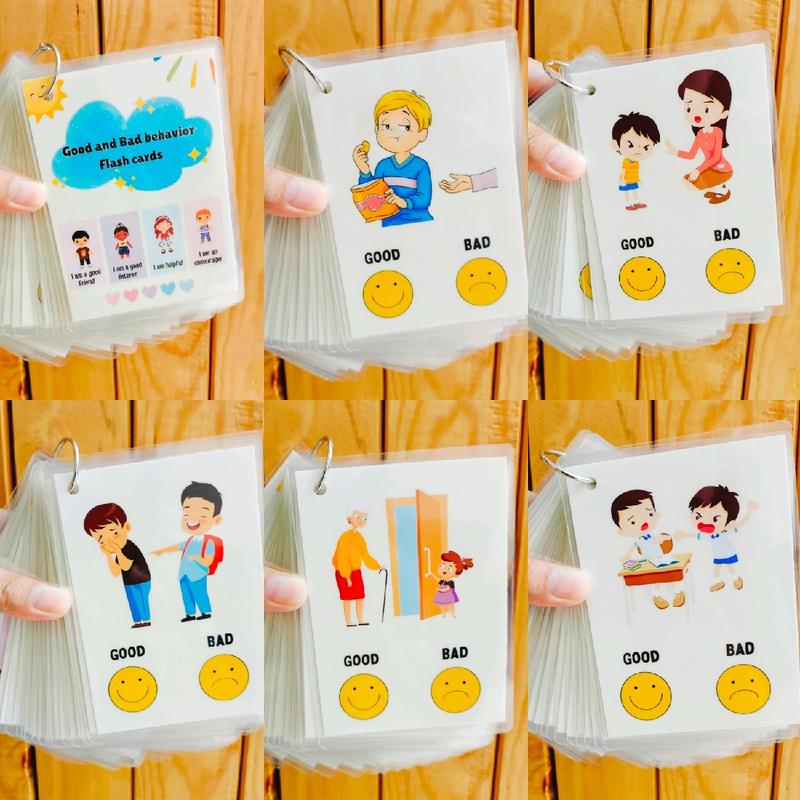 Good or Bad laminated flashcards behavior flashcards - TikTok Shop ...