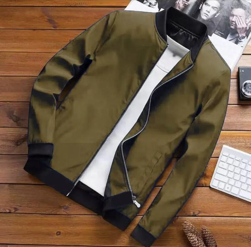 [Two-pocket zipper] bomber jacket pocket zipper unisex solid - TikTok ...