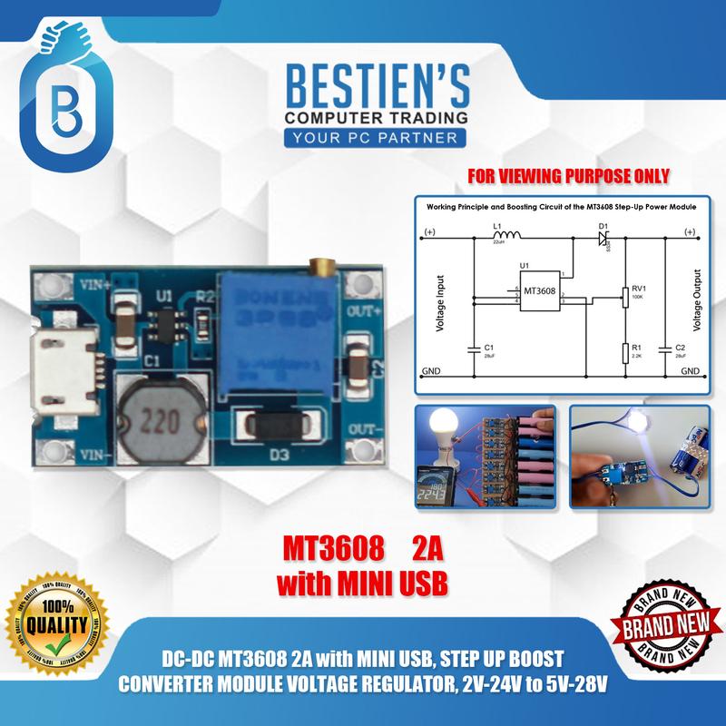 DC-DC MT3608 2A with MINI USB, STEP UP BOOST CONVERTER MODUL - TikTok ...