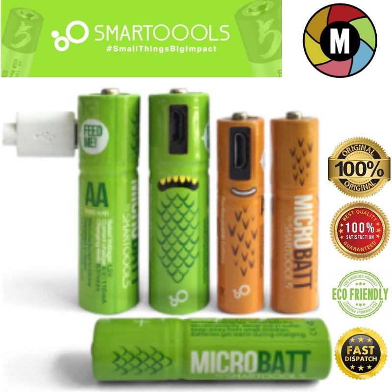 SMARTOOOLS USB RECHARGEABLE BATTERY AA / AAA pack of 2 or pack - TikTok Shop Philippines