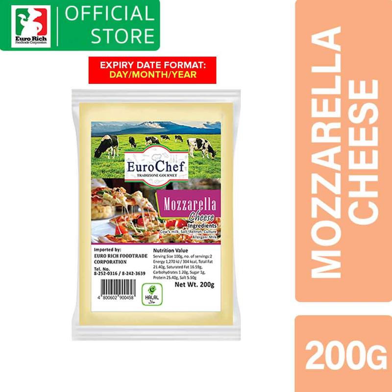Euro Chef Mozzarella Cheese Block 200g (EXPIRY DATE: D/M/Y) - TikTok ...