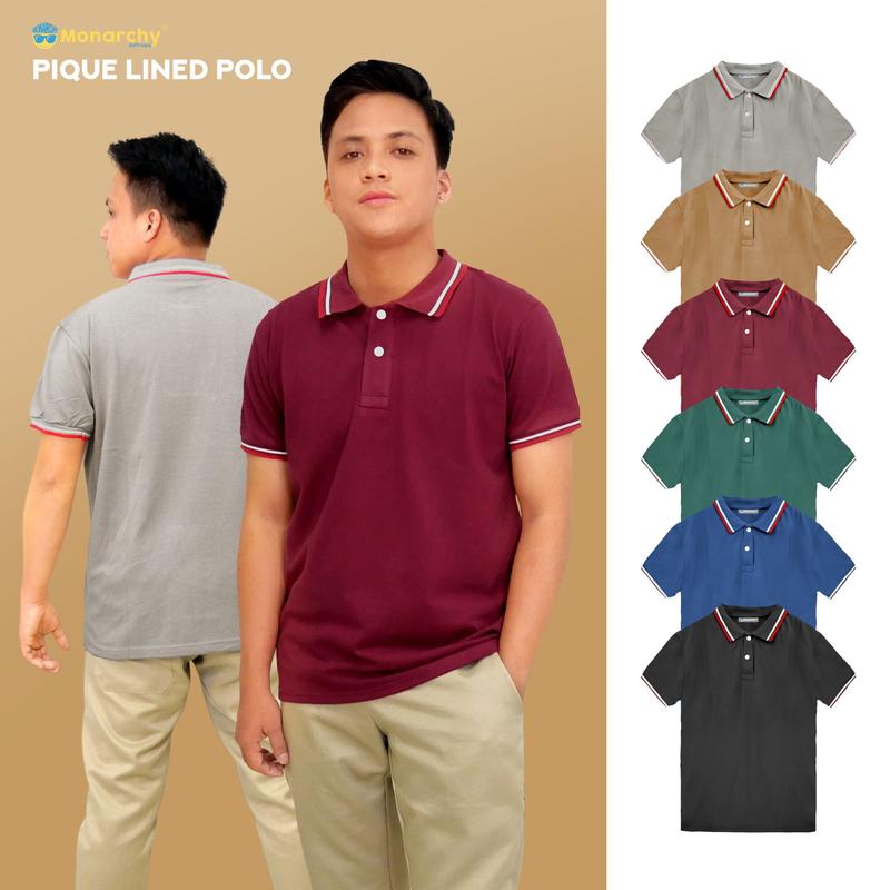 Monarchy Official Pique Lined Polo Shirt ( WITH RED/WHITE LINING ...