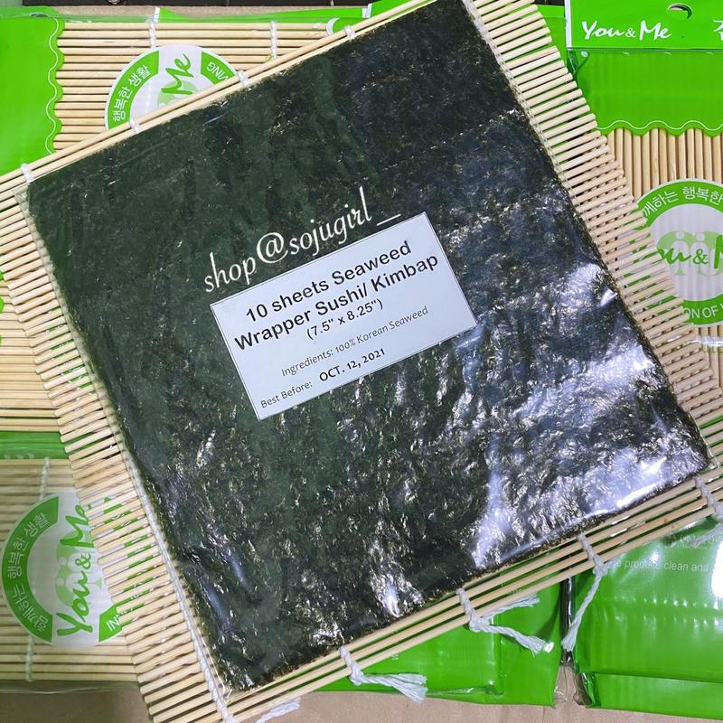 10 sheets Seaweed Wrapper for Kimbap Sushi Siomai Roasted Unseasoned ...