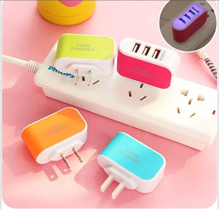 Universal Triple USB 3 Ports Wall Home Travel AC Charger Adapter ...