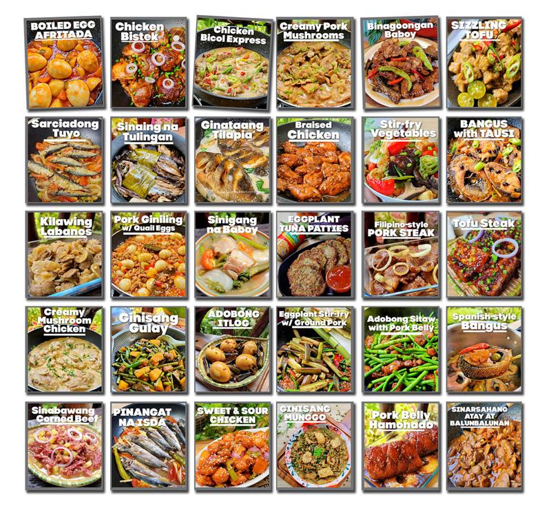 30 pcs Colorful Dish Fridge Ref Magnet (Ulam ideas for 30 days ...