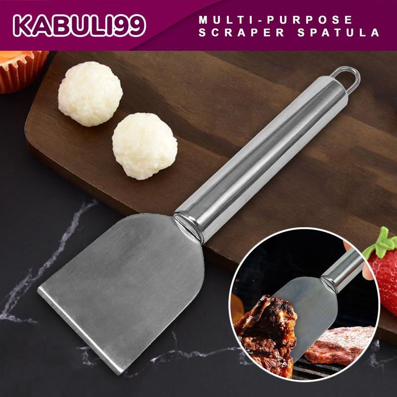Multi-Purpose Stainless Steel Flat Scraper Spatula for Barbecue ...