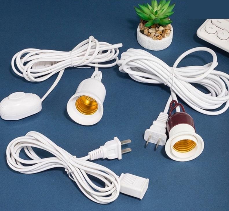 8M extension cord lamp holder with switch LED bulb extension - TikTok ...