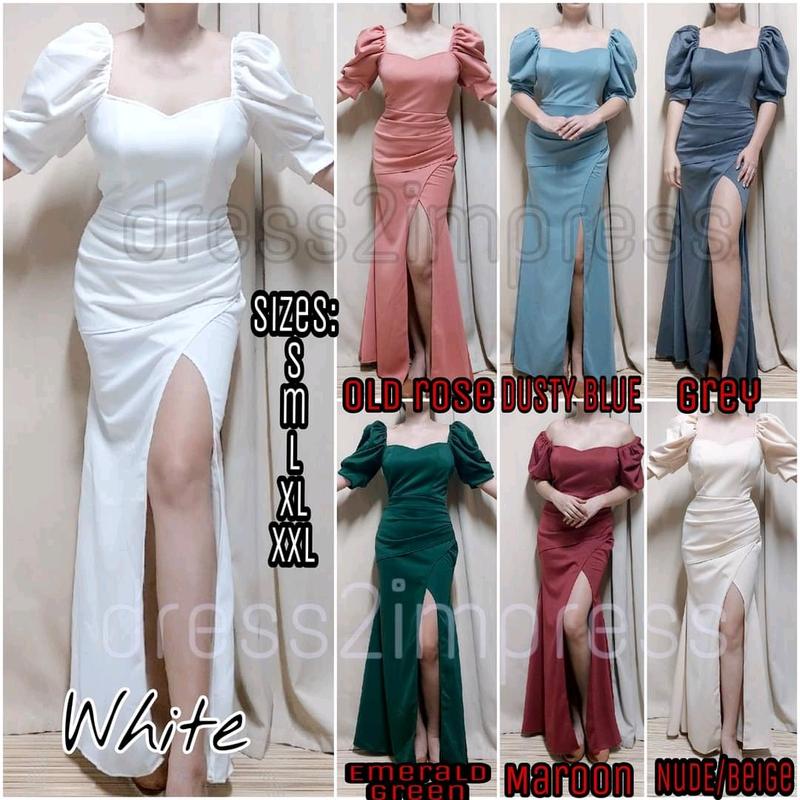 Bing neoprene long dress gown - TikTok Shop Philippines