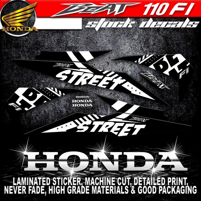 HONDA BEAT V2 FI 110 STOCK DECALS. BEAT STREET STICKER FOR MOTORCYCLE ...